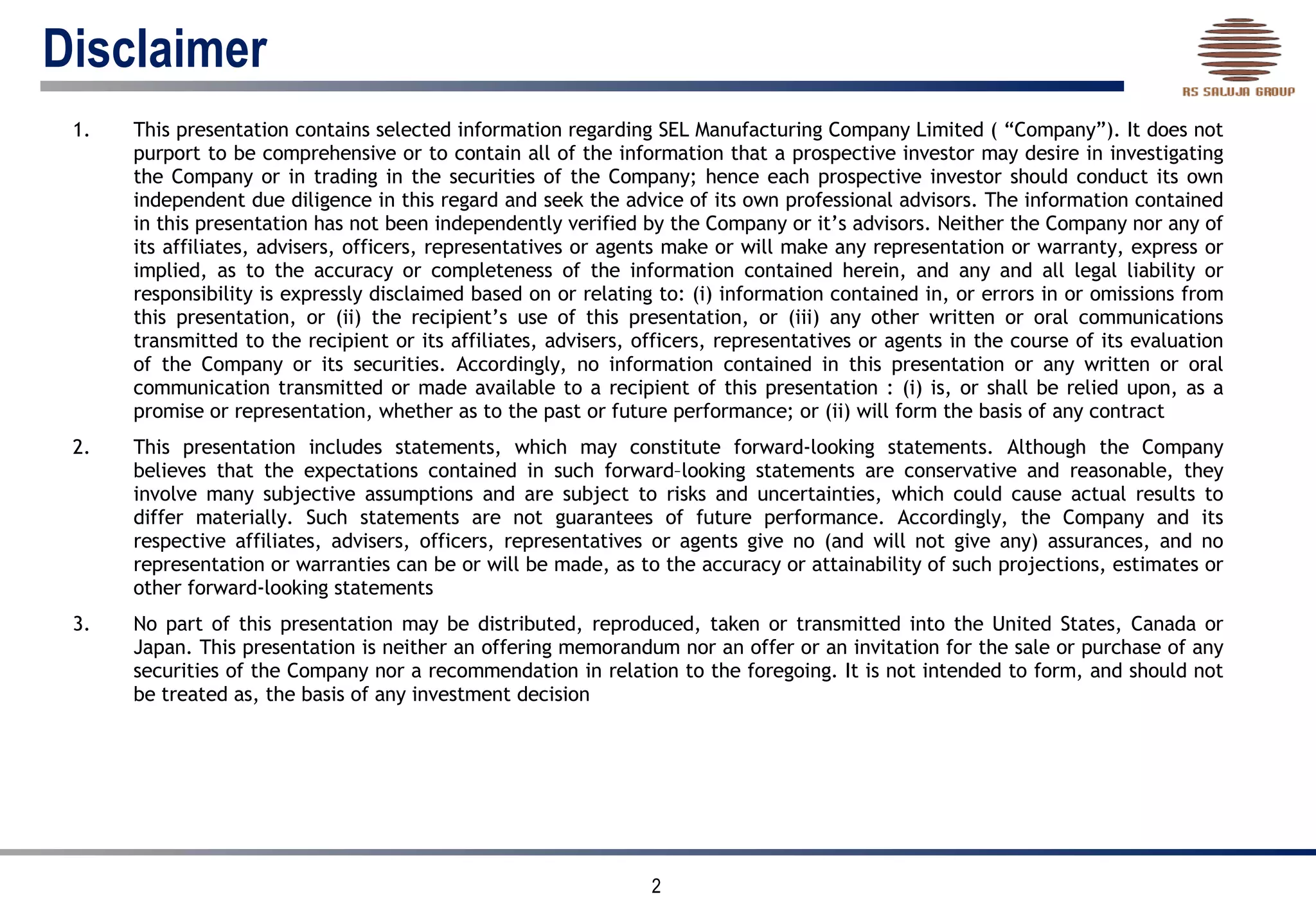 Investor Presentation Textile Sector | PPT