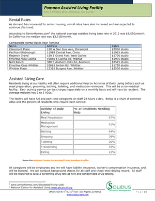 Assisted Living JV Proposal | PDF