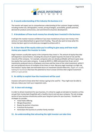 Investor Ready Questionnaire | PDF | Angel Investment | Business ...