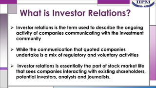 Investor relations | PPTX