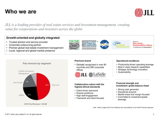 Investor Relations Presentation May 2017 JLL | PDF | Business ...