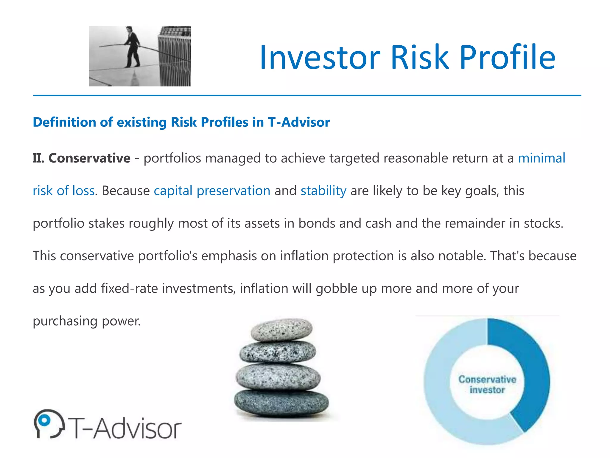 Investor Risk Profile | PPTX | Stocks and Bonds | Personal Investing