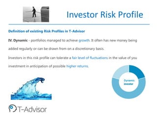 Investor Risk Profile | PPTX | Stocks and Bonds | Personal Investing