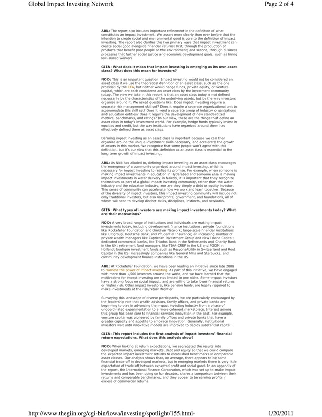 Investor Spotlight - JP Morgan & Rockefeller | PDF