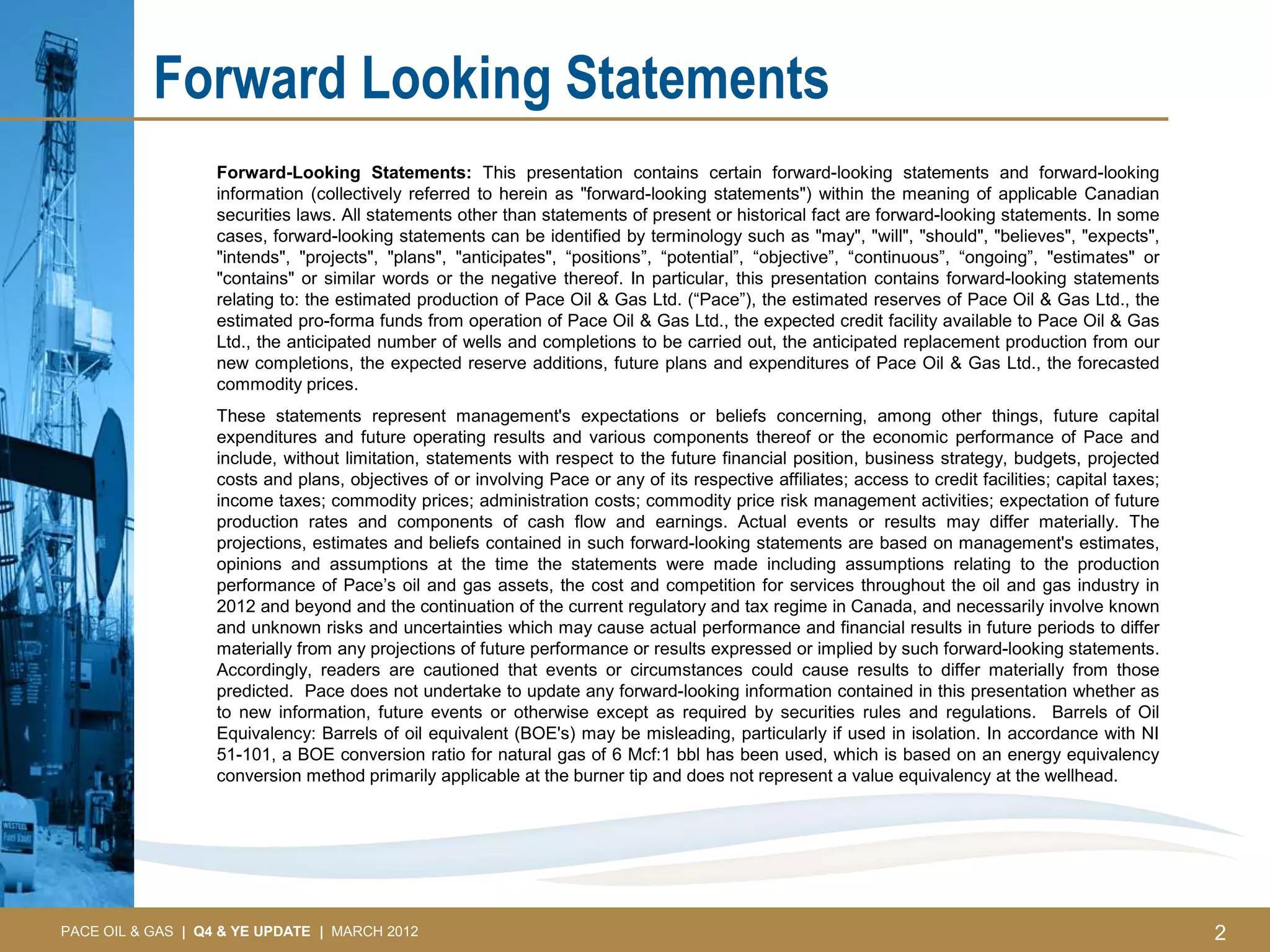 Pace Oil and Gas Investor Presentation | PDF