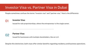 Investor Visa in Dubai, UAE: A Complete Guide 2025 | PDF