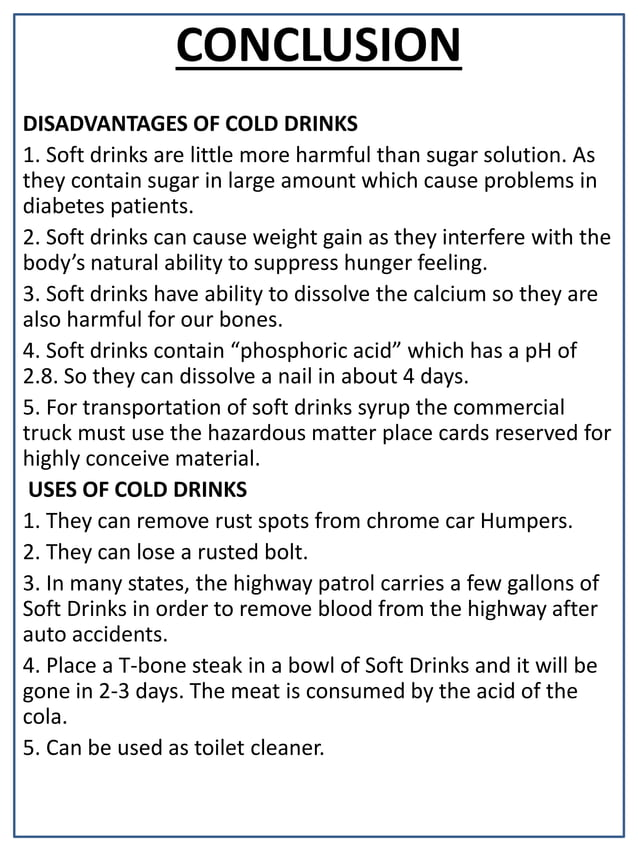Chemistry Investigatory on Cold Drink contents | PPTX | Chemistry | Science