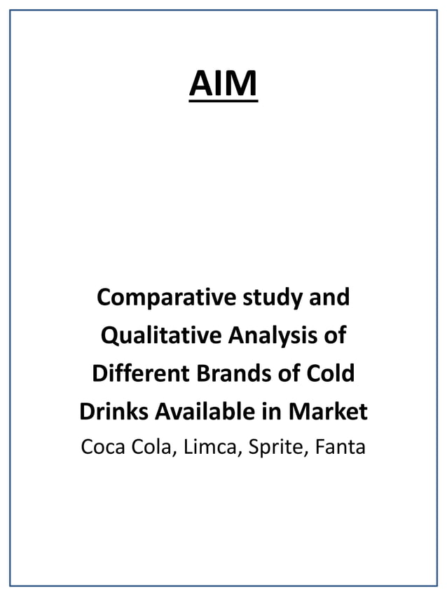 Chemistry Investigatory on Cold Drink contents | PPTX | Chemistry | Science