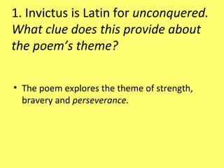 Invictus (the poem) | PPT
