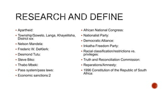 Invictus lesson apartheid | PPT