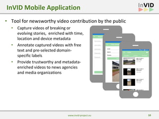 Presentation of the InVID project and verification technologies | PPT