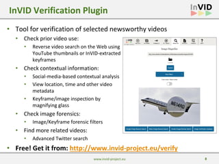 Presentation of the InVID project and verification technologies | PPT