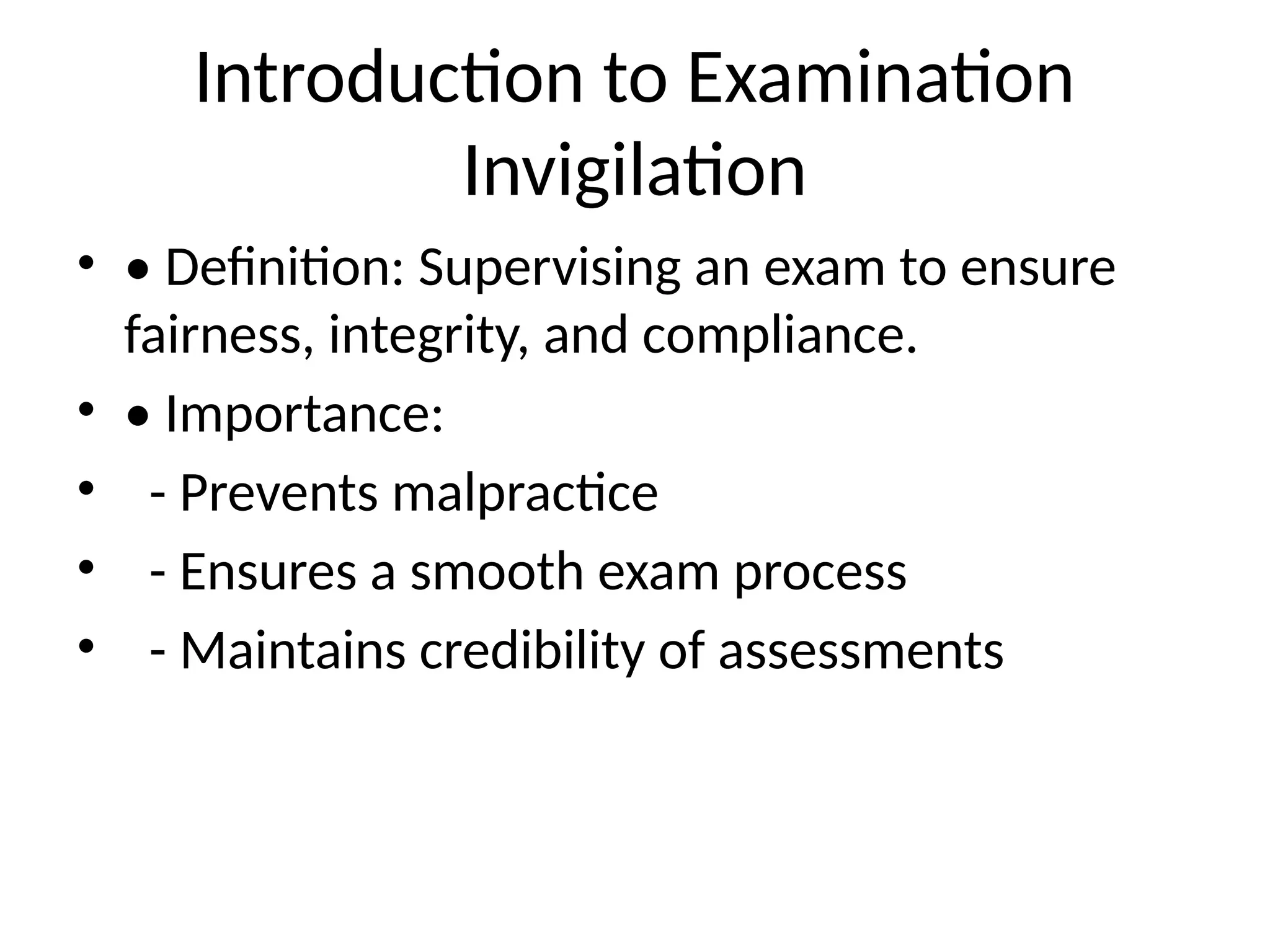 Invigilation_of_Examination, first presentation pptx | PPTX