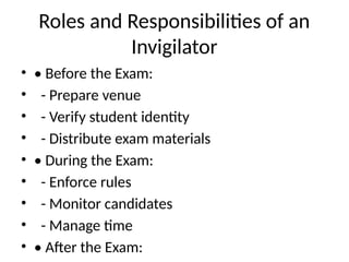 Invigilation_of_Examination, first presentation pptx | PPTX