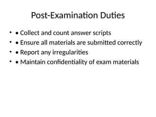 Invigilation_of_Examination, first presentation pptx | PPTX