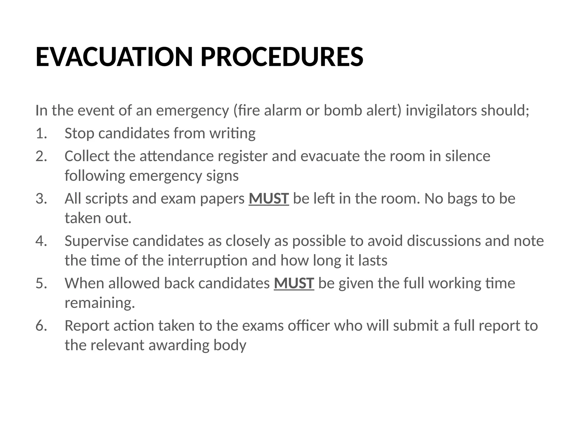 INVIGILATION TRAINING cannock, second pptx | PPTX