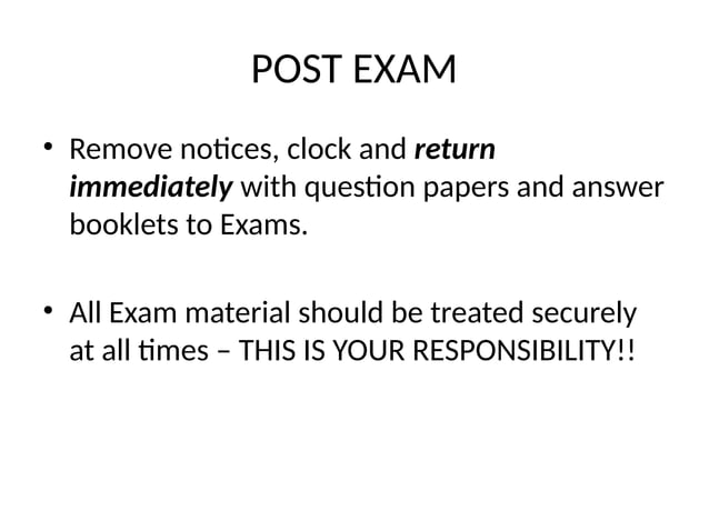 INVIGILATION TRAINING cannock, second pptx | PPTX