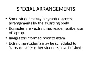 INVIGILATION TRAINING cannock, second pptx | PPTX