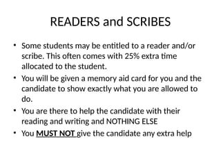 INVIGILATION TRAINING cannock, second pptx | PPTX