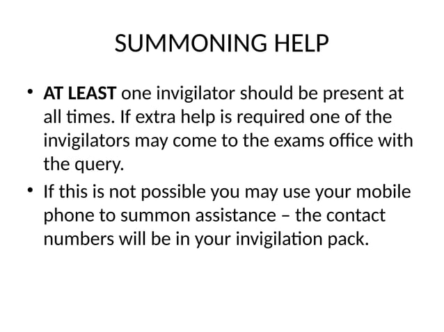 INVIGILATION TRAINING cannock, second pptx | PPTX