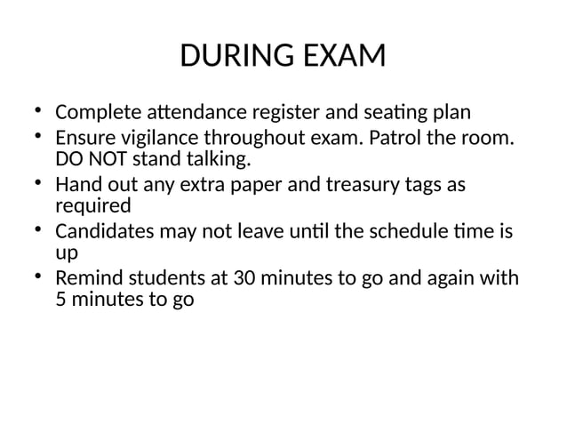 INVIGILATION TRAINING cannock, second pptx | PPTX