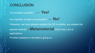 Invisibility ppt | PPTX