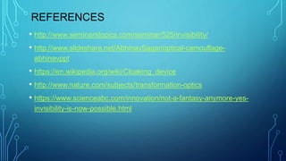 Invisibility ppt | PPTX