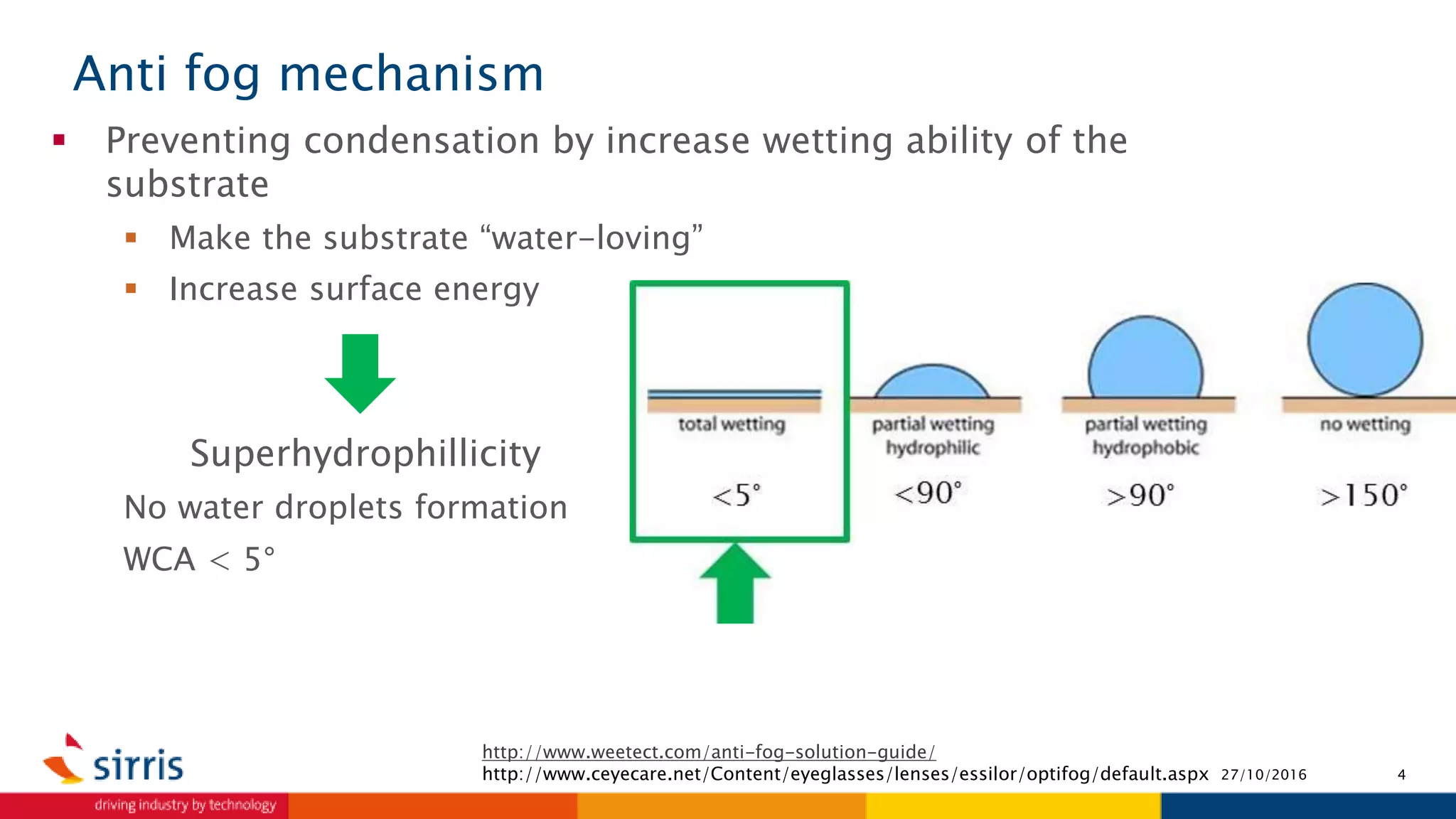 Invisible but functional - anti-fog coatings | PPT