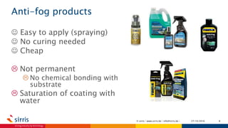 Invisible but functional - anti-fog coatings | PPT
