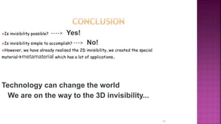 Invisible cloak!! | PPTX