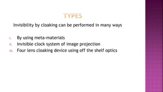 Invisible cloak!! | PPT