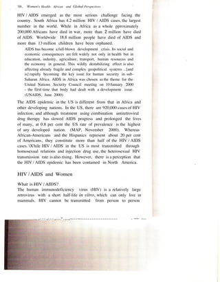Invisible Hope: HIV/AIDS and Women | PDF