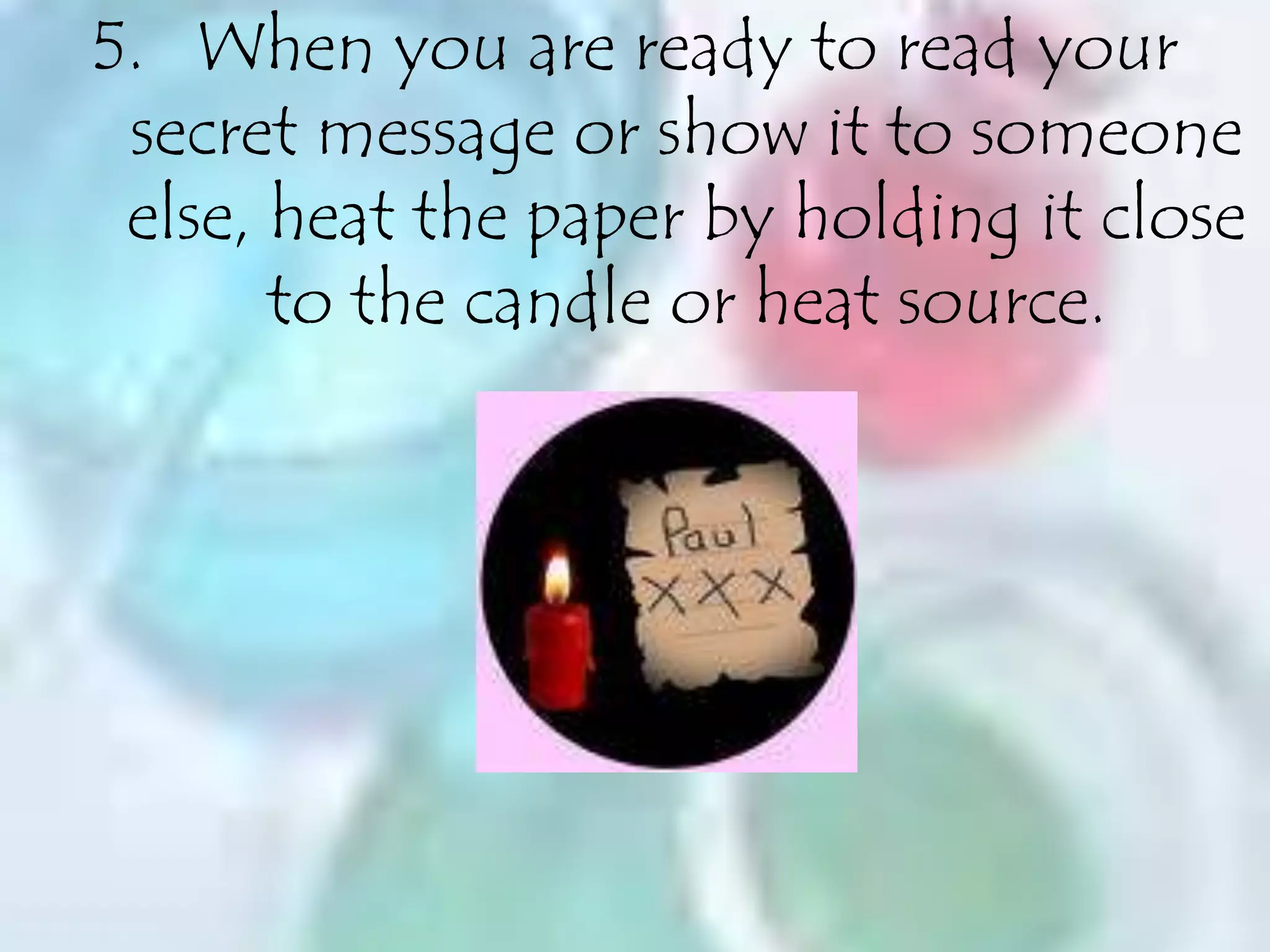 Invisible Ink Science Project | PPSX