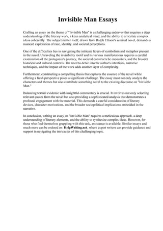 Invisible Man Essays.pdf