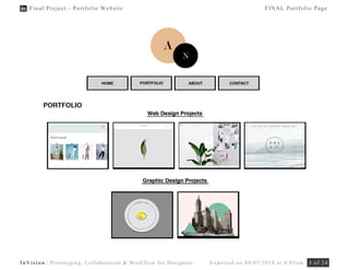 InVision - Portfolio Website Design | PDF