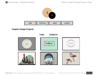 InVision - Portfolio Website Design | PDF