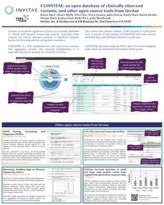 Invitae PSB 2014 poster | PDF | Databases | Computer Software and Applications