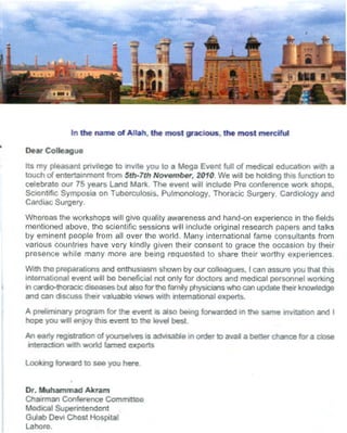 An Invitation By Gulab Devi Hospital | PDF