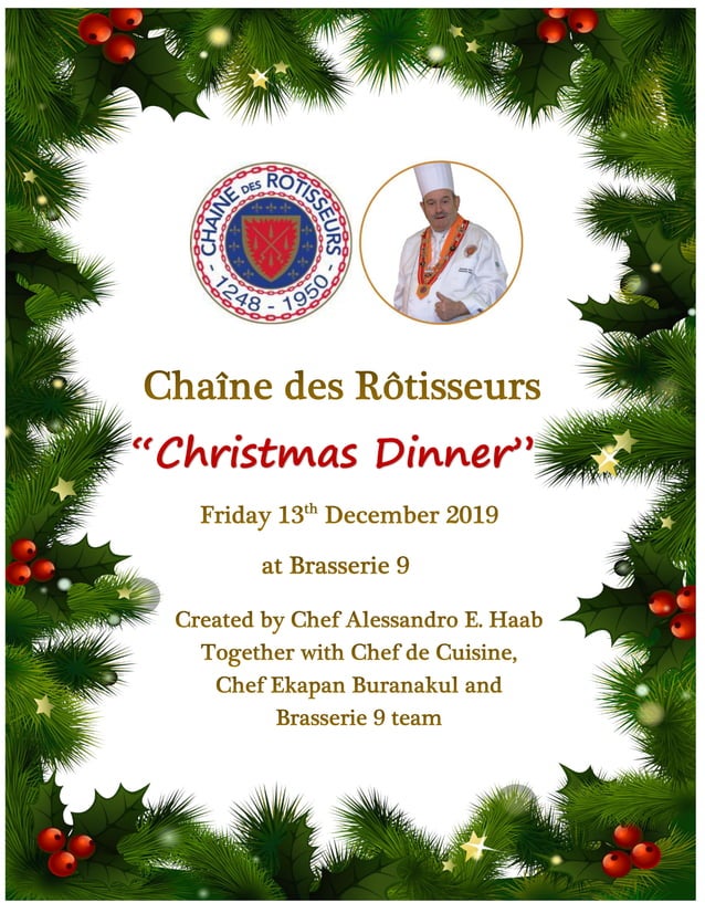 Chaine des Rotisseurs Thailand December 2019 Invitation | PDF
