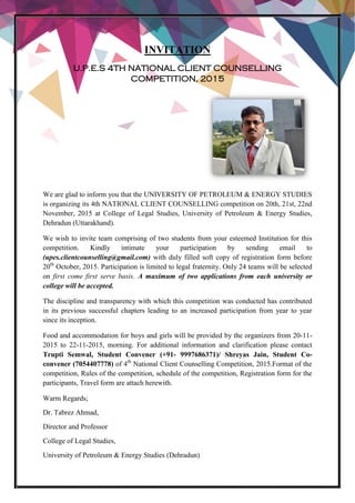 4th National Client Counselling Competition | PDF