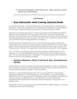 Invitation for learning & development - 25.6.2011