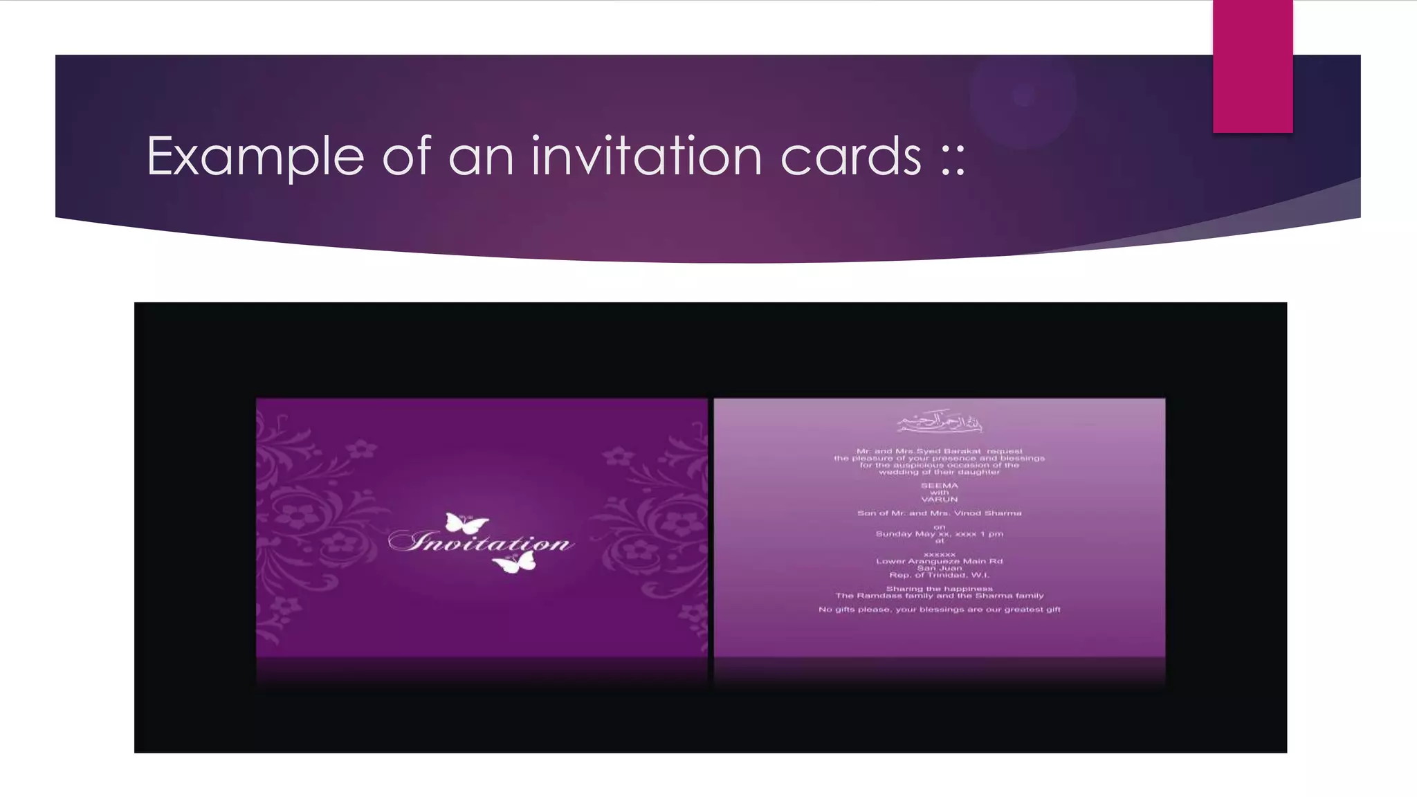 Invitation card (Interactive English) | PPT