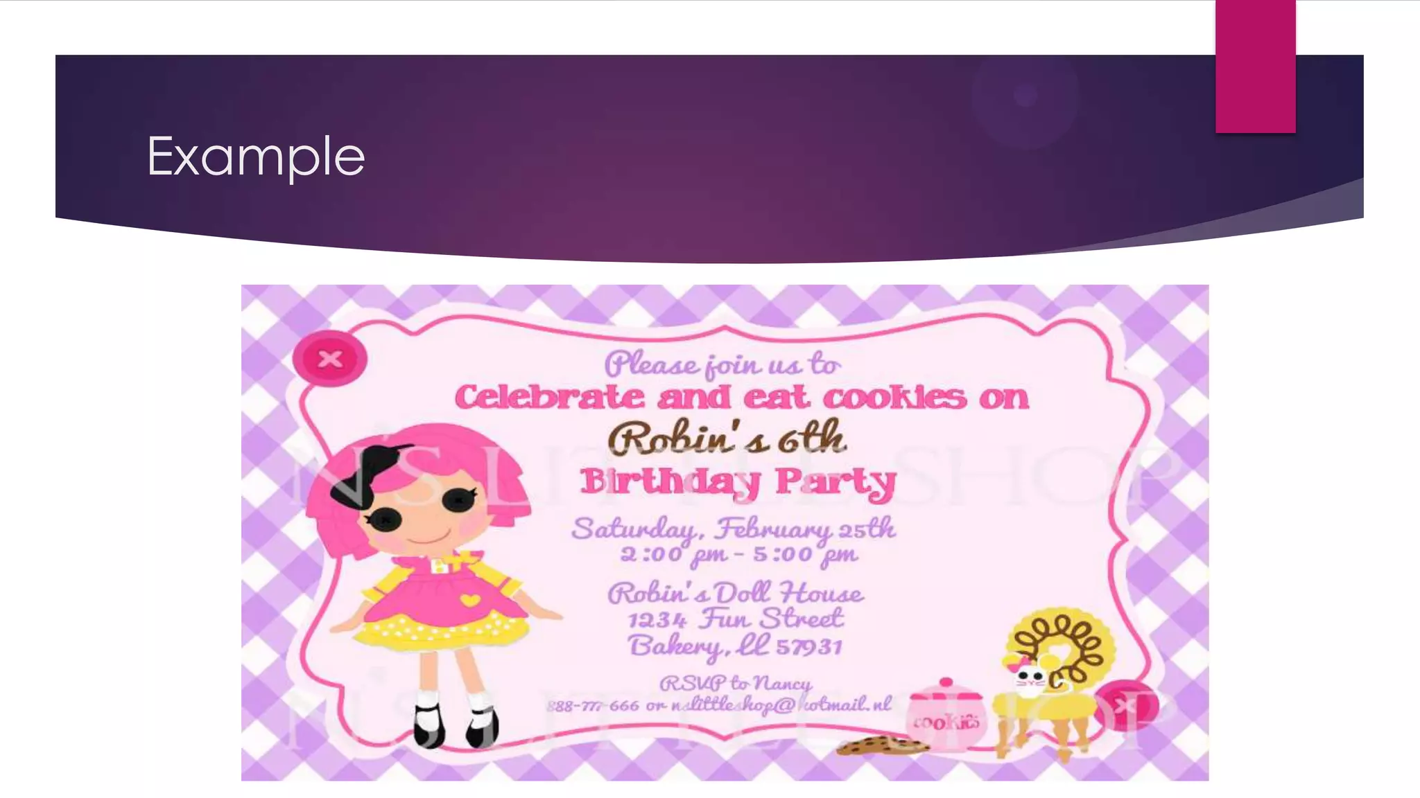 Invitation card (Interactive English) | PPTX