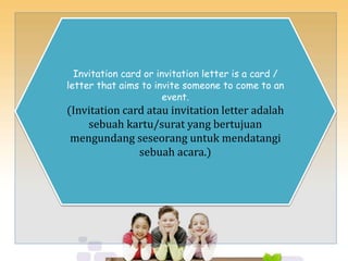 Invitation card grade 8 | PPTX