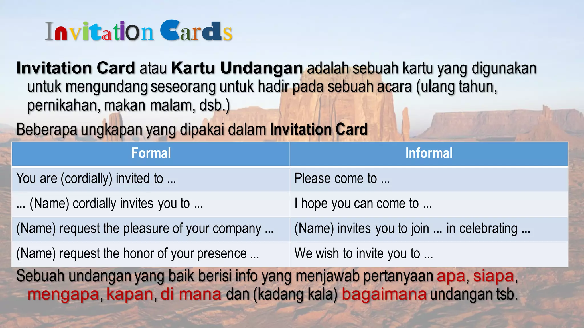 Invitation Cards (Kartu Undangan) SMP MTs | PDF