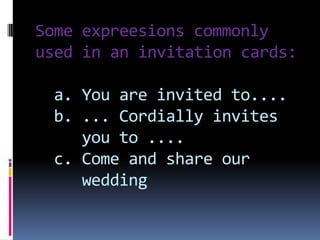 Invitation cards & postcards | PPT