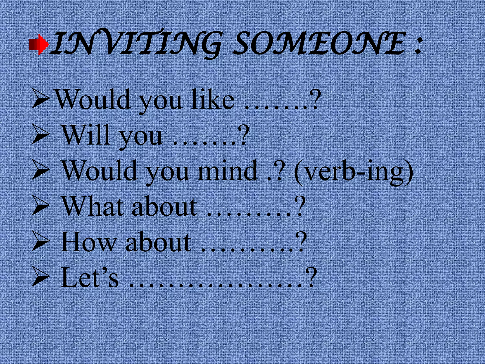 Invitation expression | PPTX