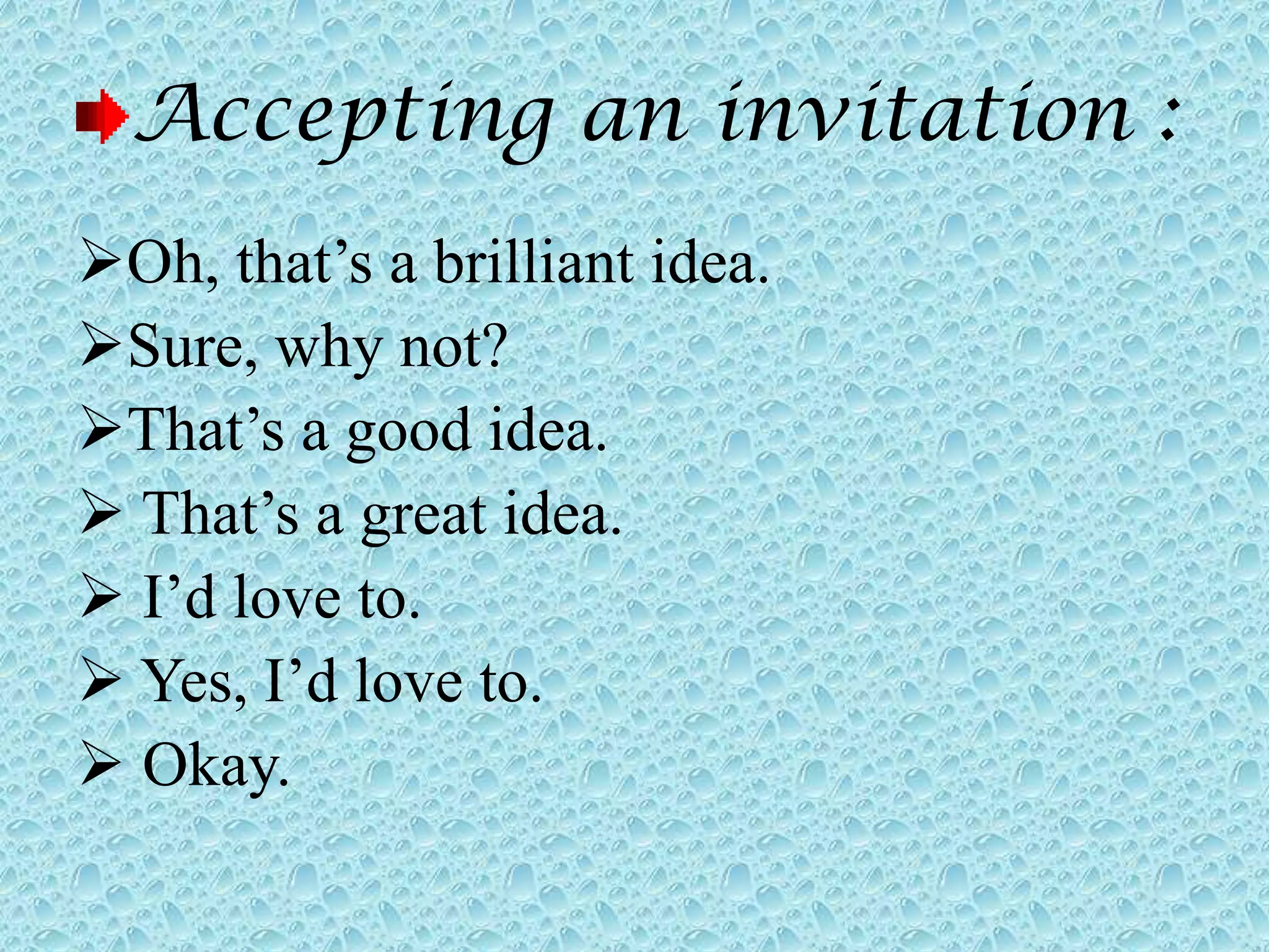 Invitation expression | PPT
