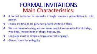 Invitations and Replies by Prahallada M for Senior school students | PDF