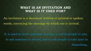 Invitation letter (part 1) | PPT